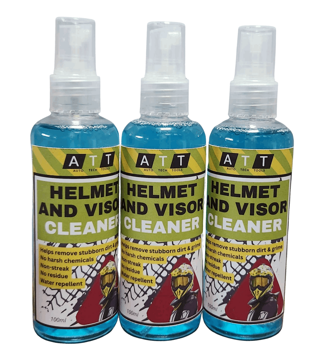 ATT Helmet and Visor Cleaner - 100ml Spray Bottle – Auto Tech Tools